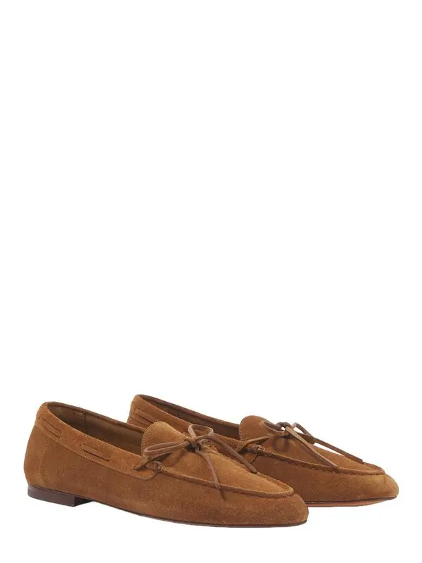 Ralph Lauren Purple Label Suede Boat Shoes - Brown