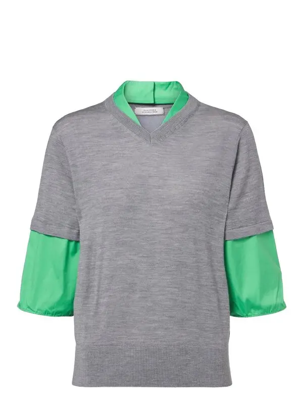 Dorothee Schumacher Layered Virgin Wool Top - Grey