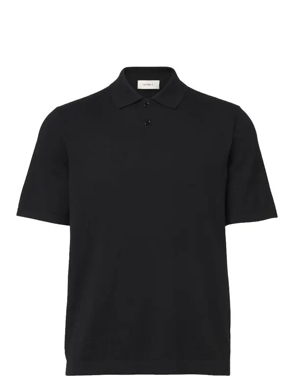 LISA YANG Keir Cotton And Cashmere Polo Shirt - Black