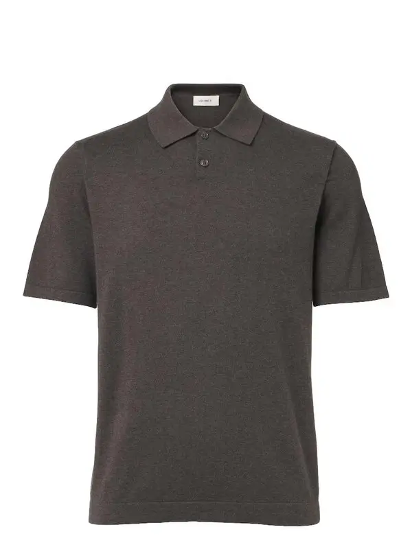 LISA YANG Keir Cotton And Cashmere Polo Shirt - Brown