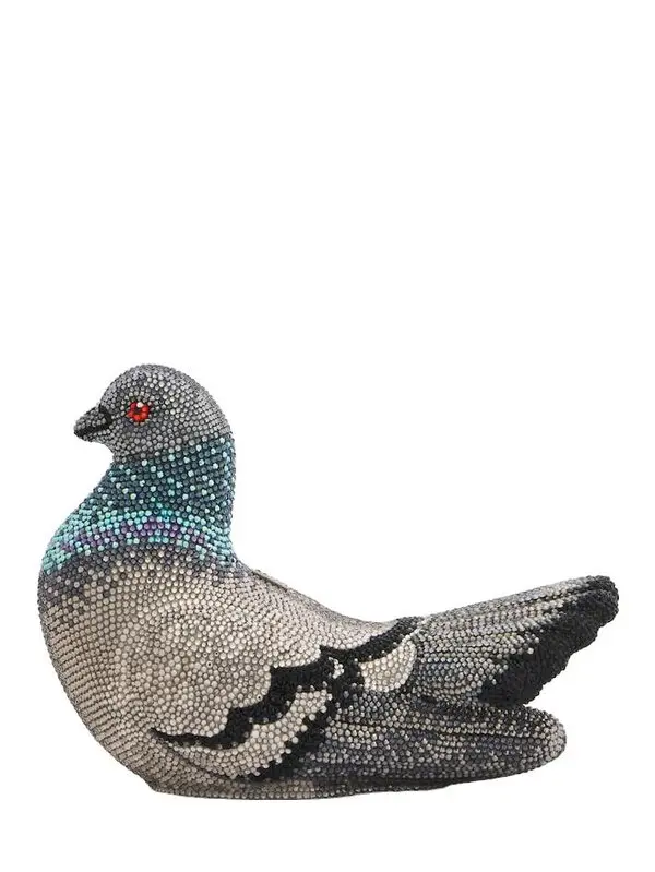 Judith Leiber Pigeon Embellished Clutch - Grey