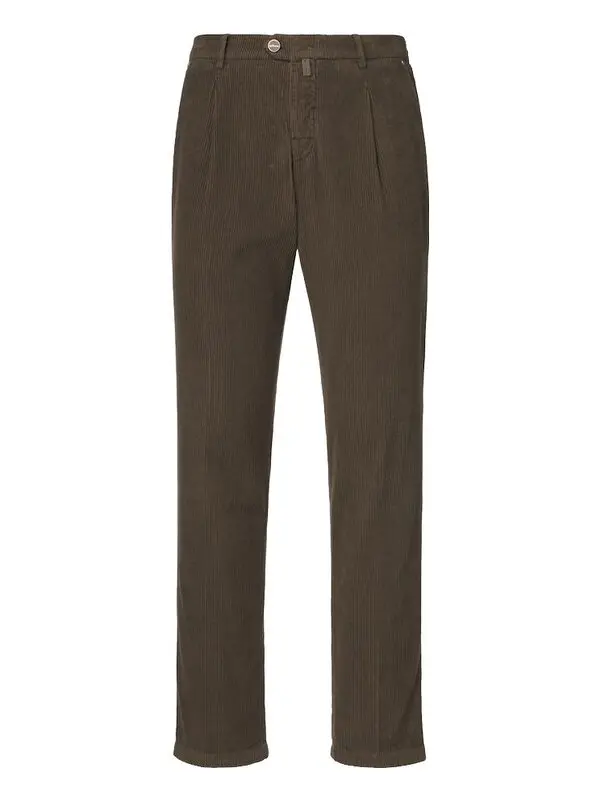 Kiton Tapered Corduroy Pants - Brown