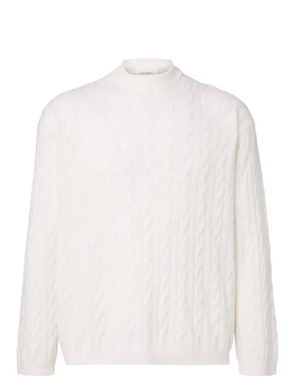 LISA YANG Oskar Cable-knit Cashmere Sweater - White