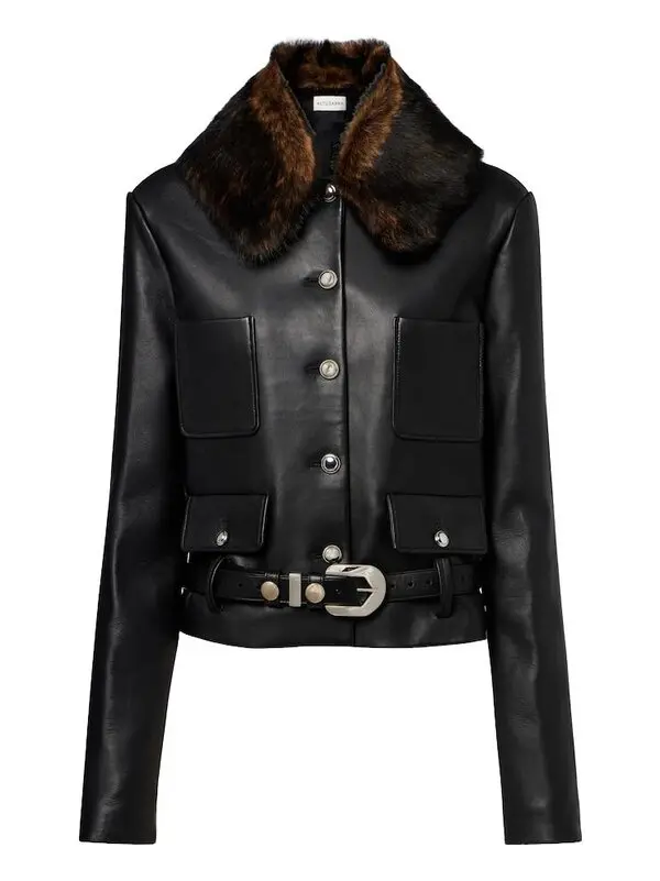 Altuzarra Simons Leather Jacket - Black