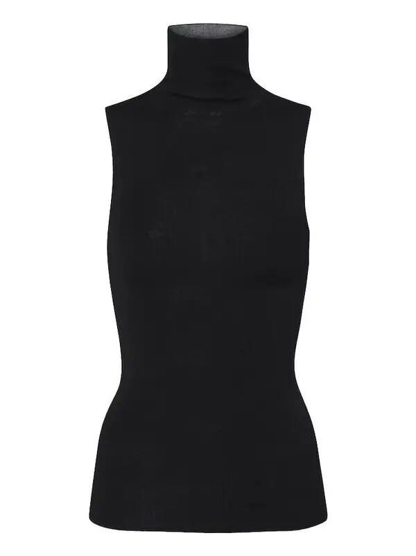 Dorothee Schumacher Virgin Wool Turtleneck Top - Black