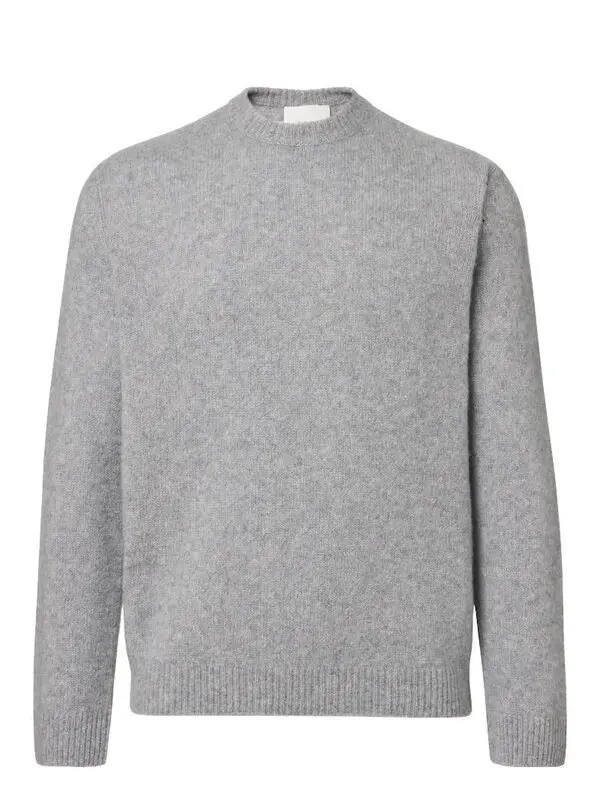 LISA YANG Baxter Cashmere Silk Crewneck Sweater - Grey