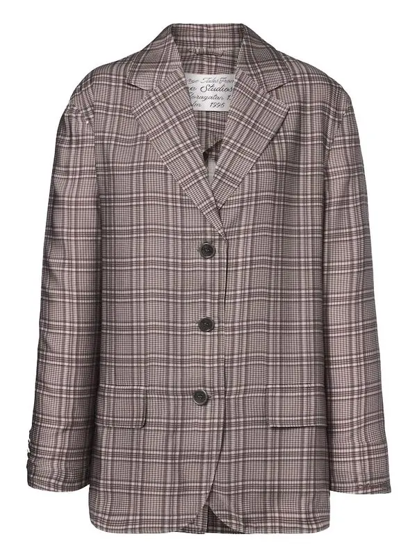 Acne Studios Checked Blazer - Grey