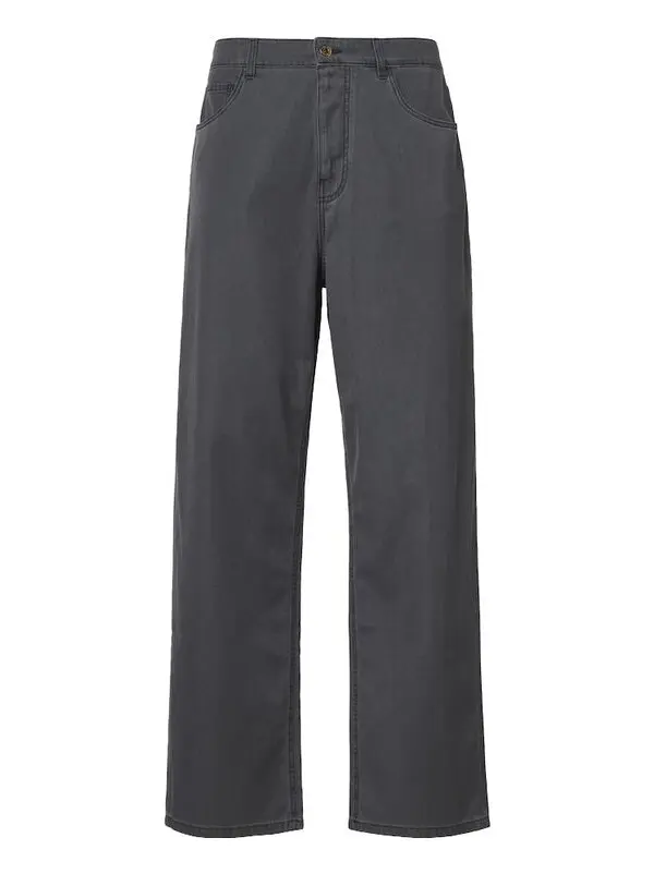 Miu Miu Chambray Wide-leg Pants - Grey