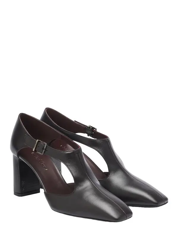 Max Mara Leather Mary Jane Pumps - Brown