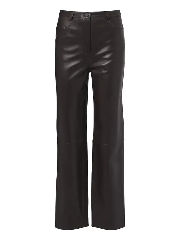 Loulou De Saison Cobe Leather Pants - Brown