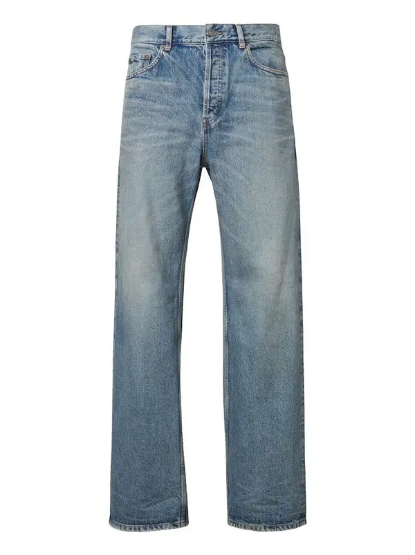 Saint Laurent Wide-leg Faded Jeans - Blue