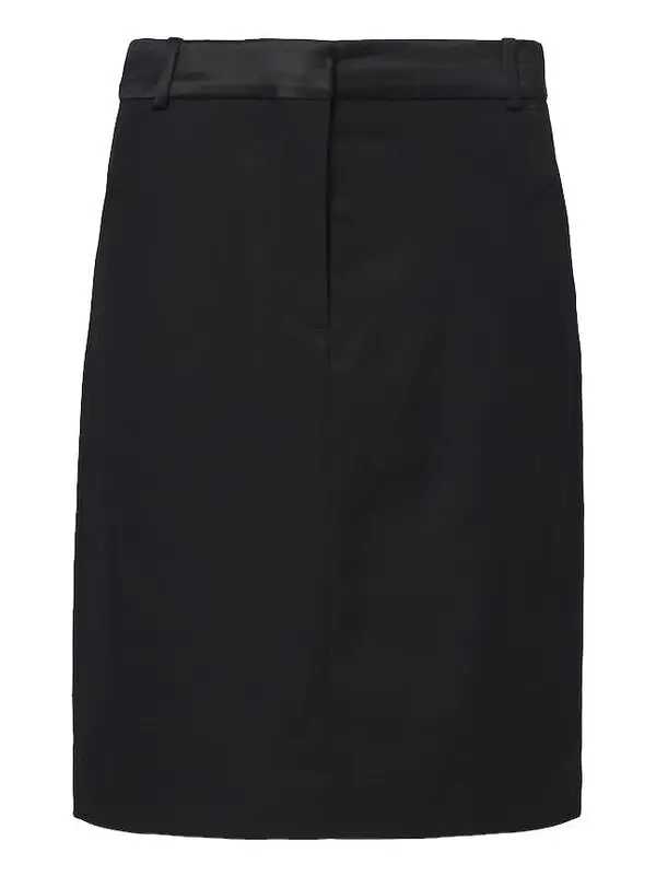 Loulou De Saison Elsie Miniskirt With Zipper And Hook Fastening - Black