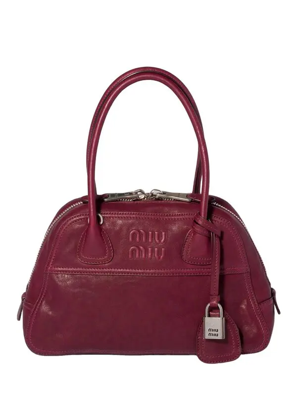 Miu Miu Vivant Nappa Leather Bag - Amaranth Red