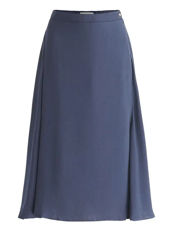 PAISIE Asymmetric Hem Skirt - Blue