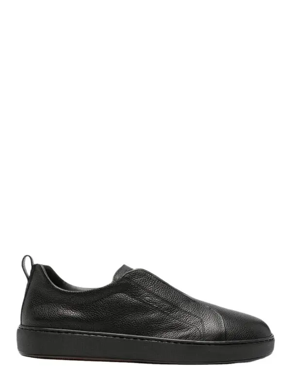 Santoni Victory" Leather Lace-up Shoes - Black