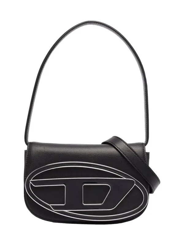 DIESEL® 1dr" Leather Shoulder Bag - Black