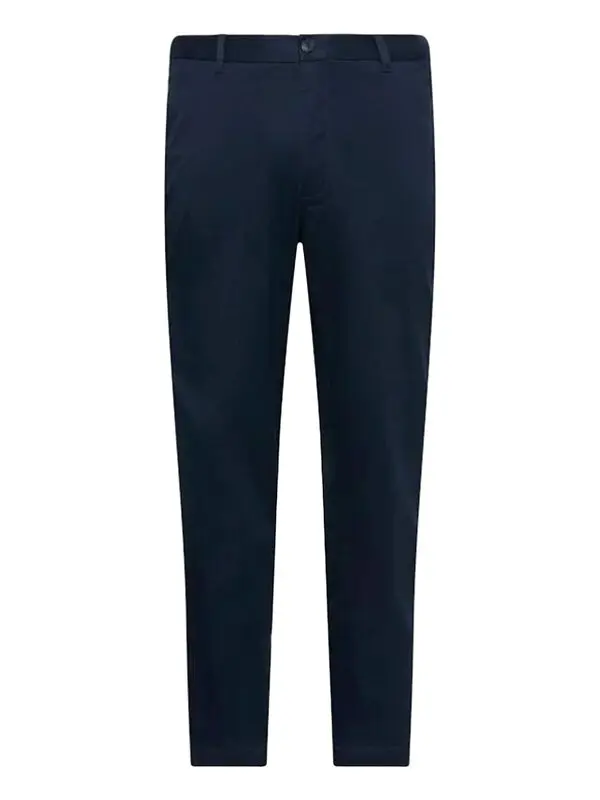 Calvin Klein Tapered Stretch Cotton Pants - Blue
