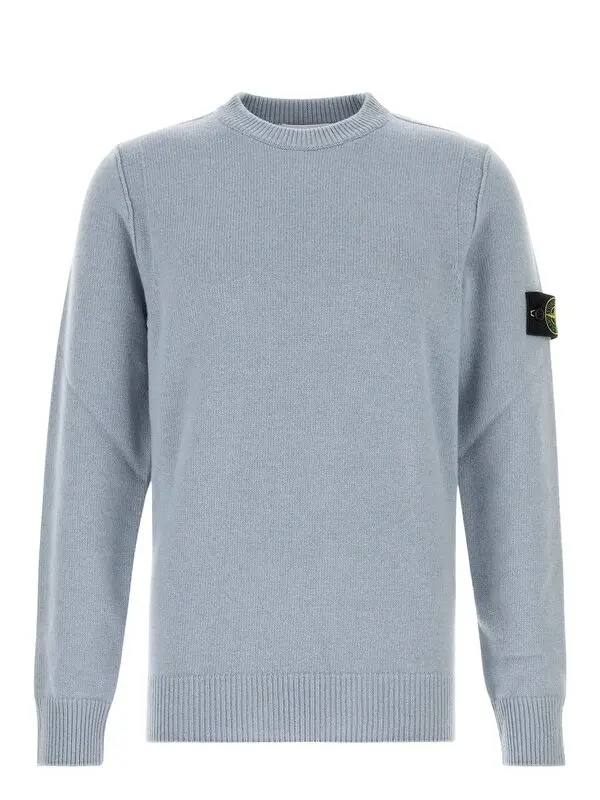Stone Island Lambwool Crew Neck Pullover - Blue