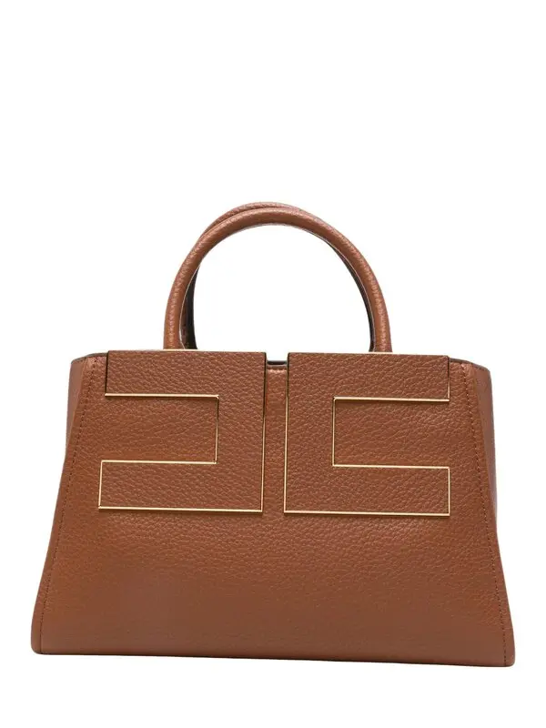Elisabetta Franchi Handbag With Gold Tone Detail - Brown