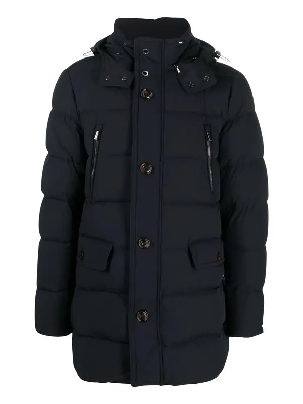 MOORER Gorner Down Jacket With Hood - Blue