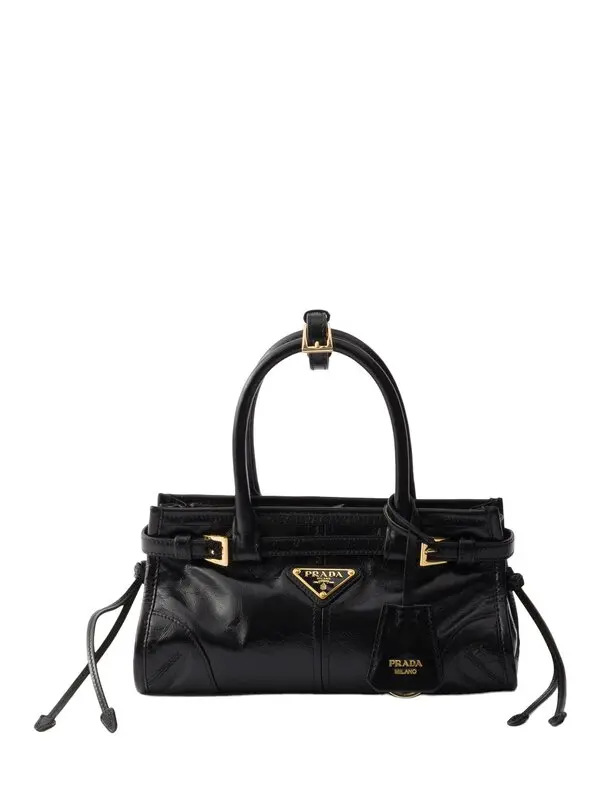Prada Bonnie Leather Mini Bag - Black