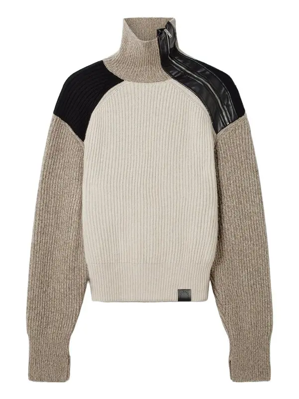 Stella McCartney Block Panelled Knit Jumper - Beige