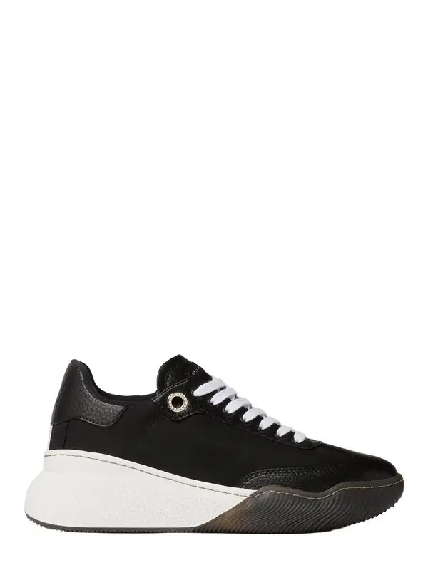 Stella McCartney Loop Panelled Lace Up Trainers - Black