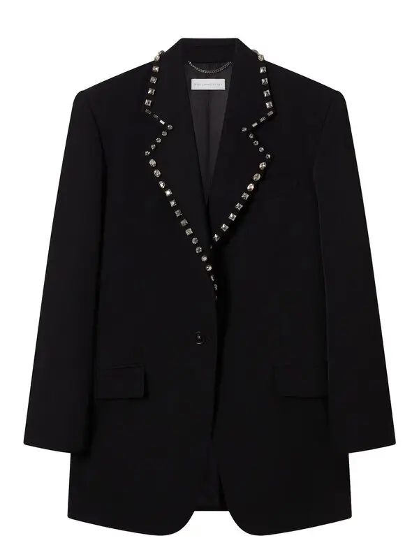 Stella McCartney Embellished Wool Blazer - Black