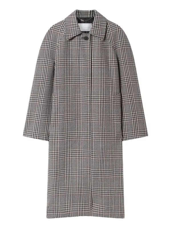 Stella McCartney Checked Wool Coat - Grey