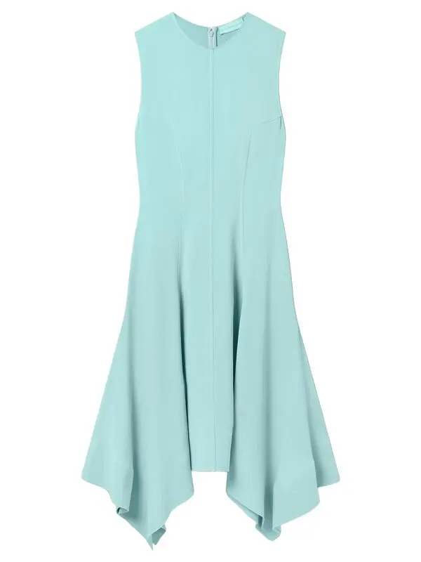 Stella McCartney Sleeveless Asymmetric Hem Midi Dress - Mint