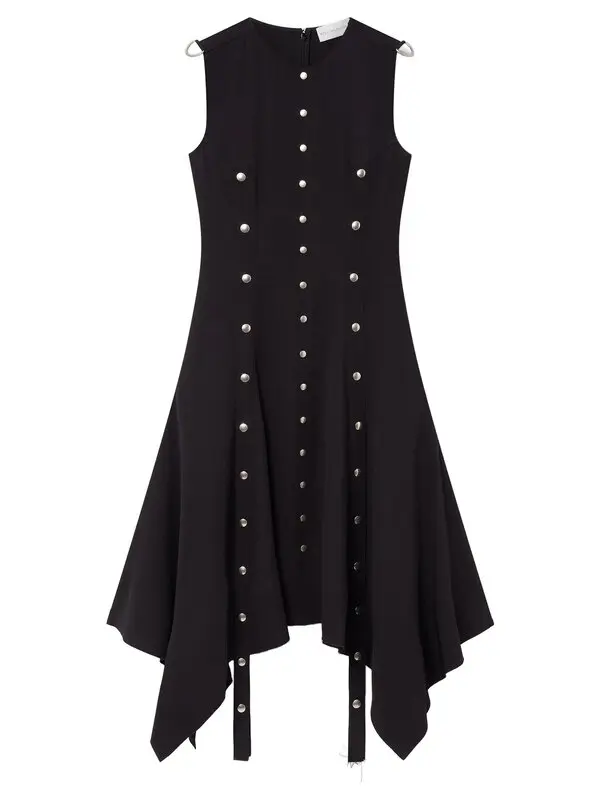 Stella McCartney Sleeveless Snap-detail Asymmetrical Midi Dress - 1000
