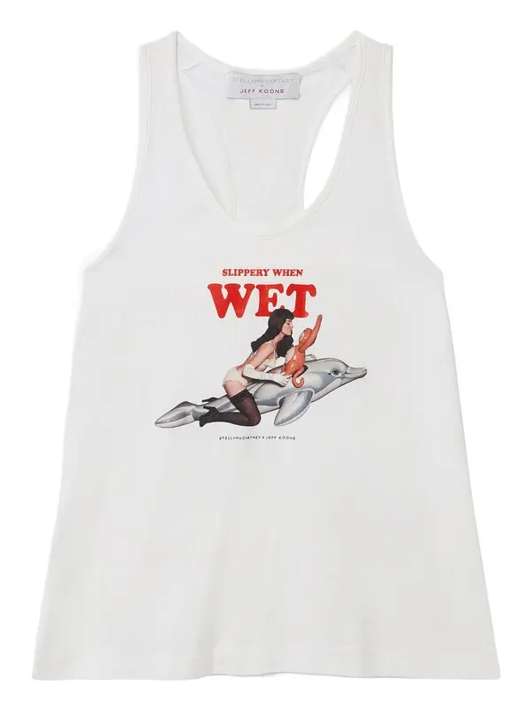 Stella McCartney X Jeff Koons "slippery When Wet" Graphic Tank - Pure White