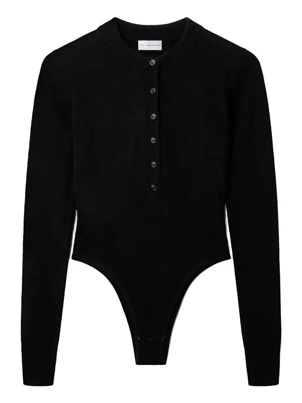 Stella McCartney Ribbed Wool Knit Body - Black