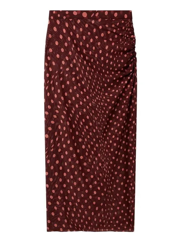 Stella McCartney Polka Dot Mesh Full Length Skirt - 6107