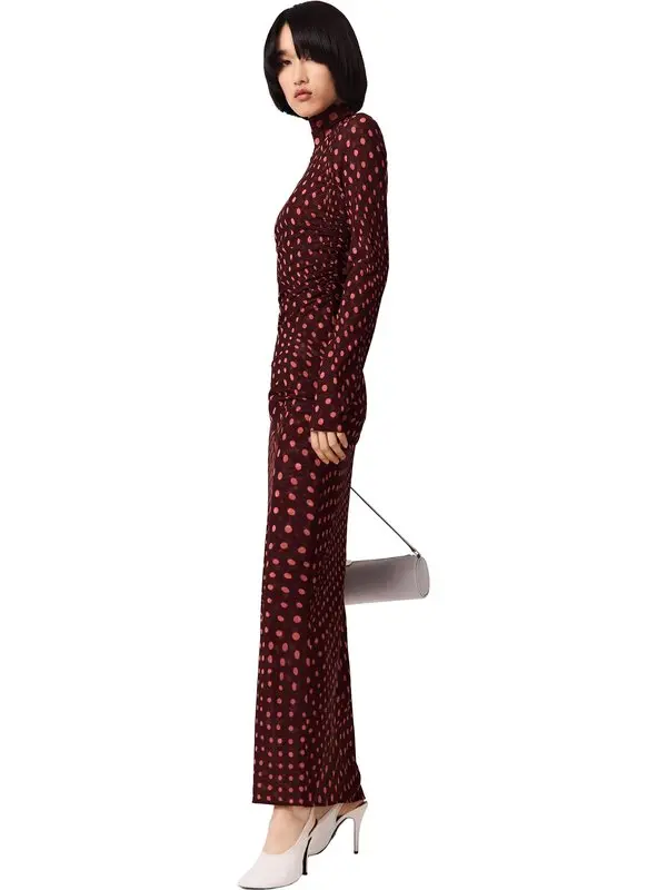 Stella McCartney Polka Dot Mesh Long Dress - 6107
