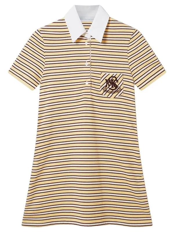 Stella McCartney Stripe Crest-embroidered Polo Dress - 8485