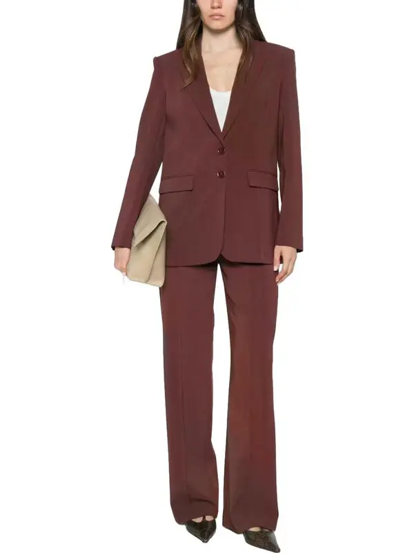 Patrizia Pepe Tailored Straight-leg Trousers - Brown