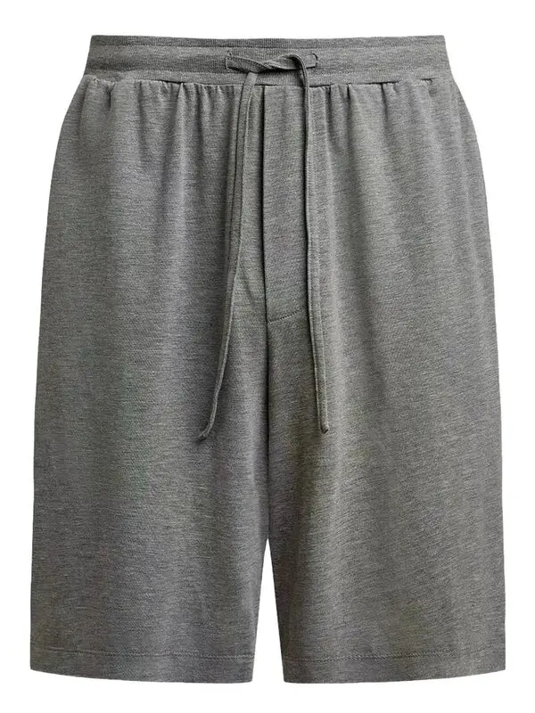 12 STOREEZ Marl Effect Drawstring Shorts - Grey