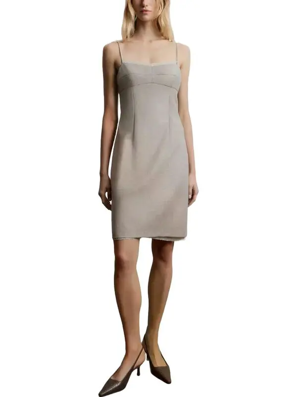 12 STOREEZ Lace-trim Mini Dress - Brown