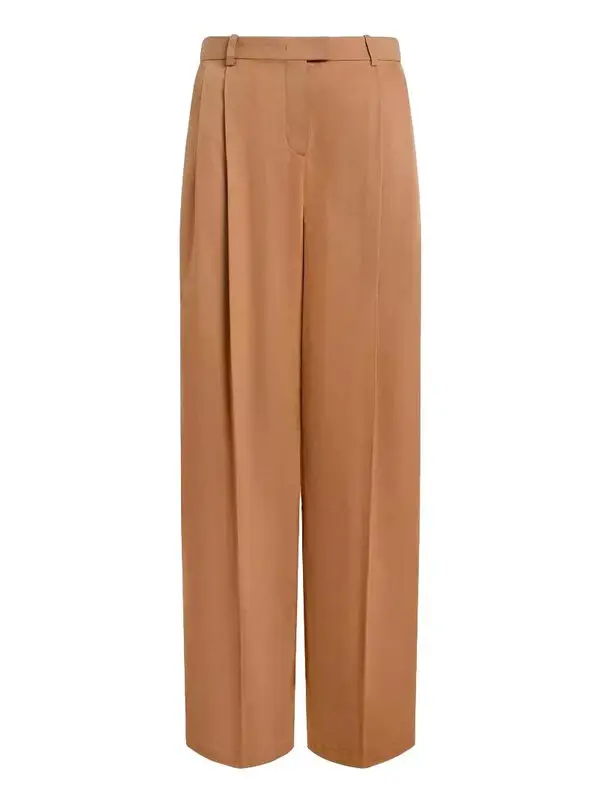 12 STOREEZ Metropolis Pleated Trousers - Brown