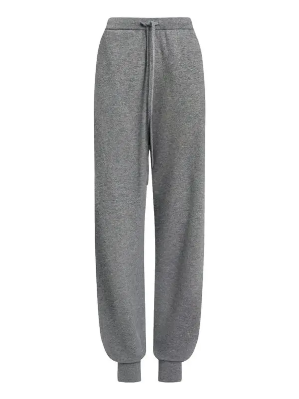 12 STOREEZ Drawstring Knitted Track Pants - Grey