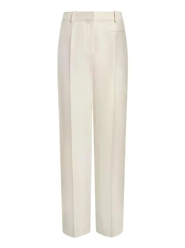 12 STOREEZ Plaza Pressed-crease Trousers - Neutrals