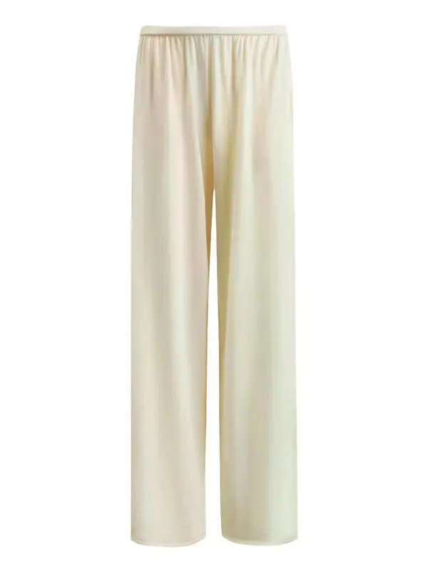 12 STOREEZ Camelia Drawstring Wide Leg Trousers - Neutrals