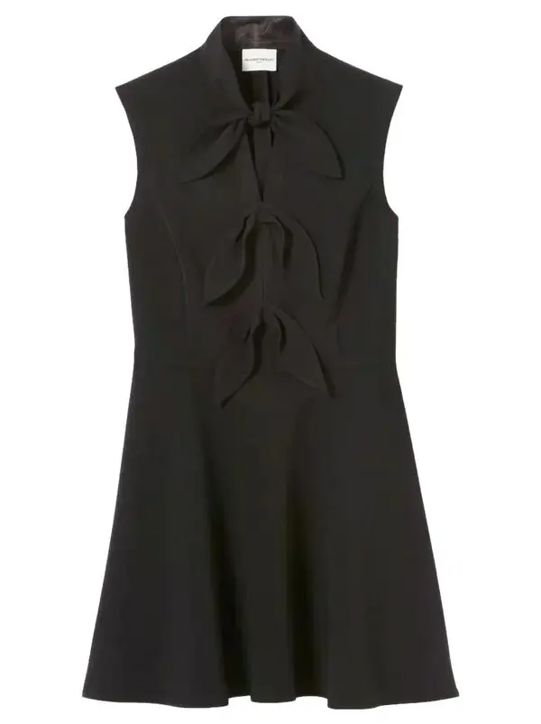 Claudie Pierlot Sleeveless Tie-neck Skater Dress - Black