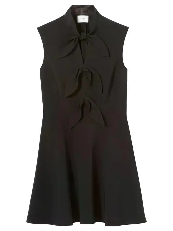 Claudie Pierlot Sleeveless Tie-neck Skater Dress - Black
