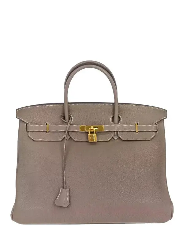 Hermès 2012 Togo Birkin 40 Handbag - Grey