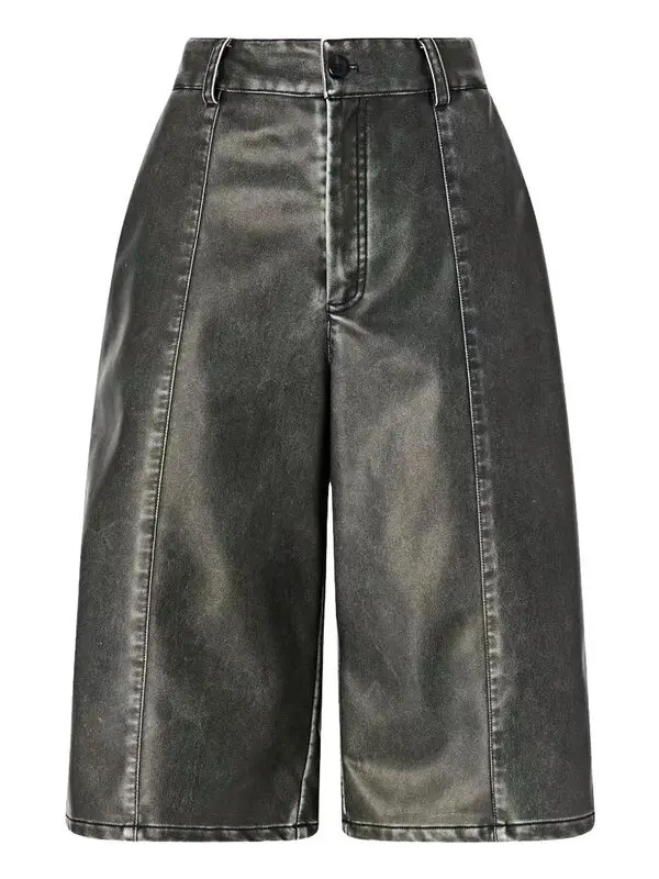 Pinko Faded Effect Panelled Shorts - Grey
