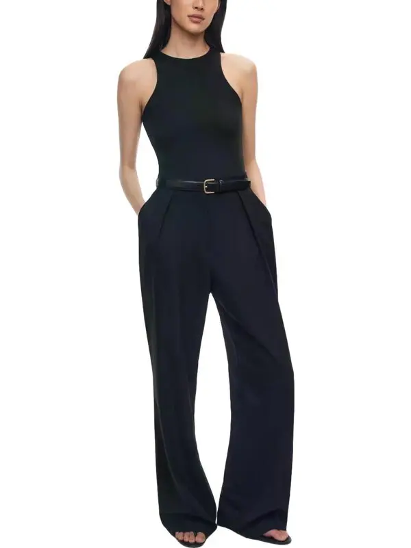 12 STOREEZ Racer-back Bodysuit - Black