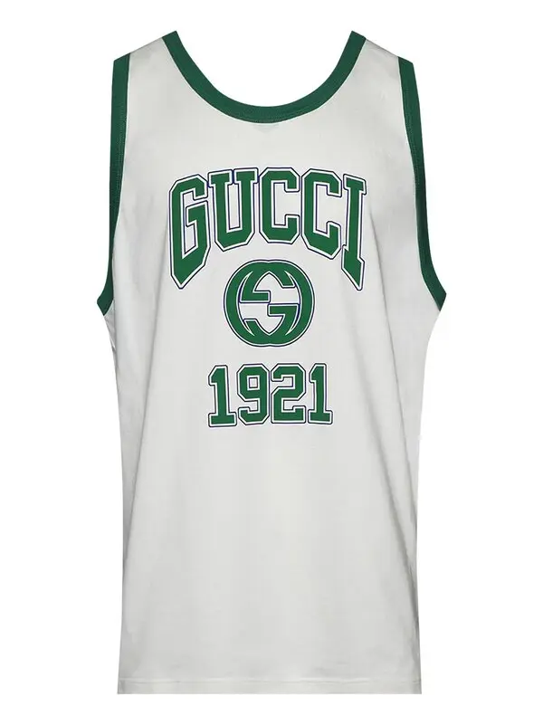Gucci Jersey Tank Top - White