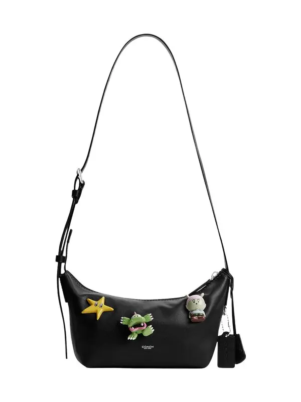 BRAIN DEAD Coach Mott Sling Bag 22 With Vinyl Charms - Black